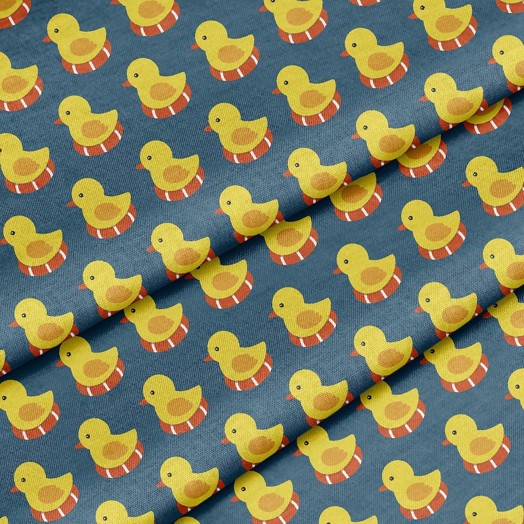 Fabric by the Yard ( Yellow Rubber Duck Print Pattern ) for Sewing ...