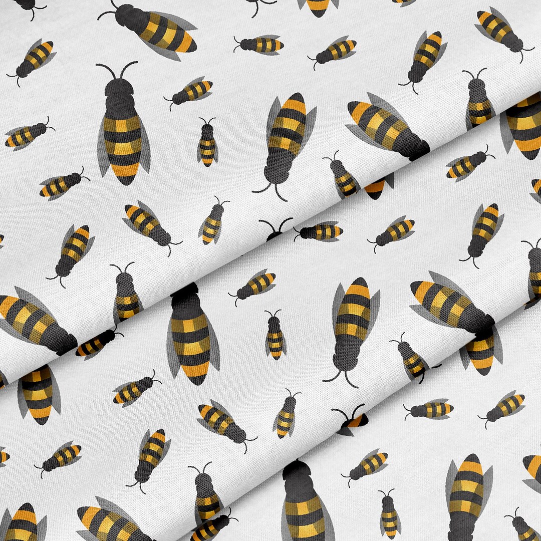 Fabric by the Yard ( Wasp Bee Pattern ) for Sewing, Crafting ...