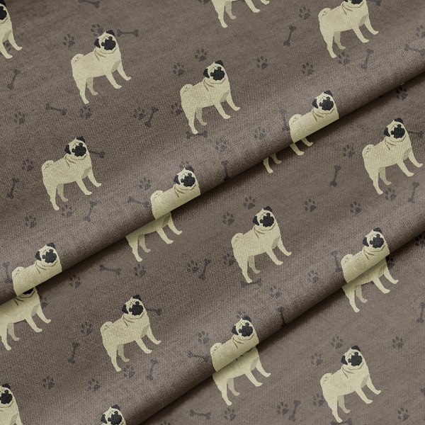 Pug Fabric - Etsy