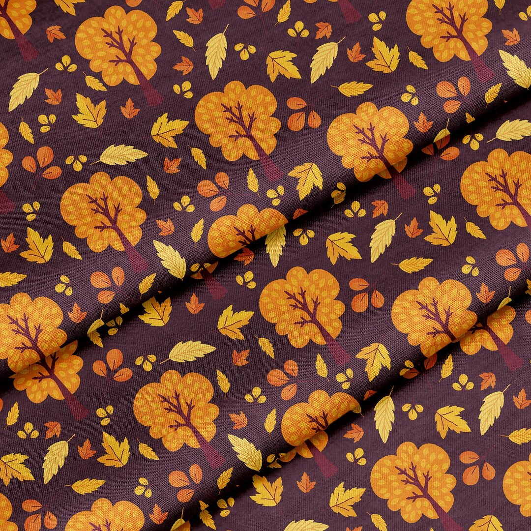 Fabric by the Yard ( Cute Fall Autumn Print Pattern ) for Sewing ...