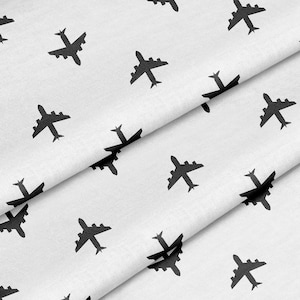 Fabric by the Yard ( Airplane Icon Print Pattern ) for Sewing, Crafting ...