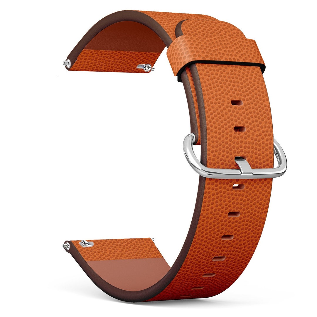 Vegan Leather Watch Strap 18mm 20mm 22mm 23mm ( Basketballs Bumps ...