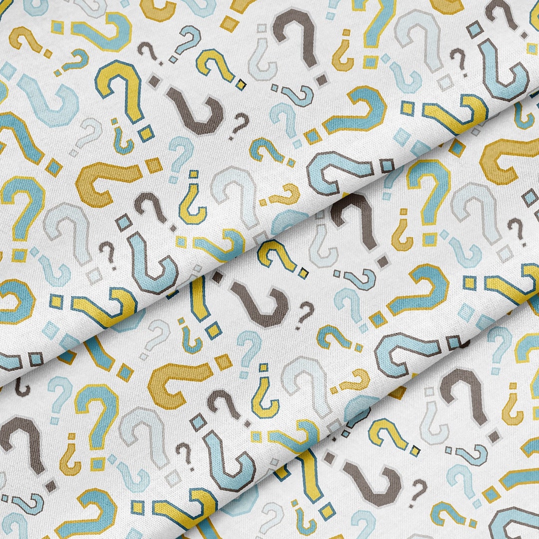 Fabric by the Yard ( Quiz Question Marks Patterns ) for Sewing ...