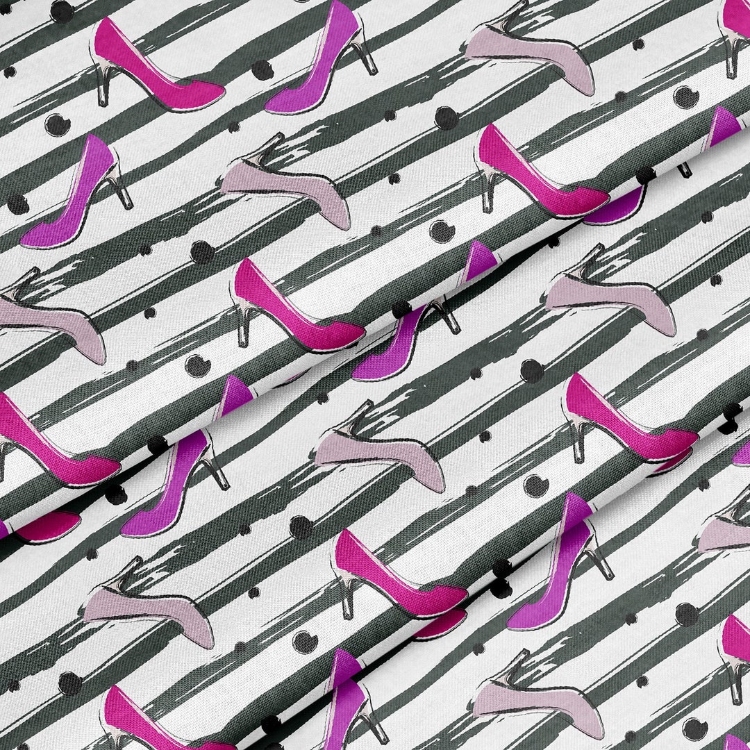 Fabric by the Yard ( High Heel Shoes Print Pattern ) for Sewing ...