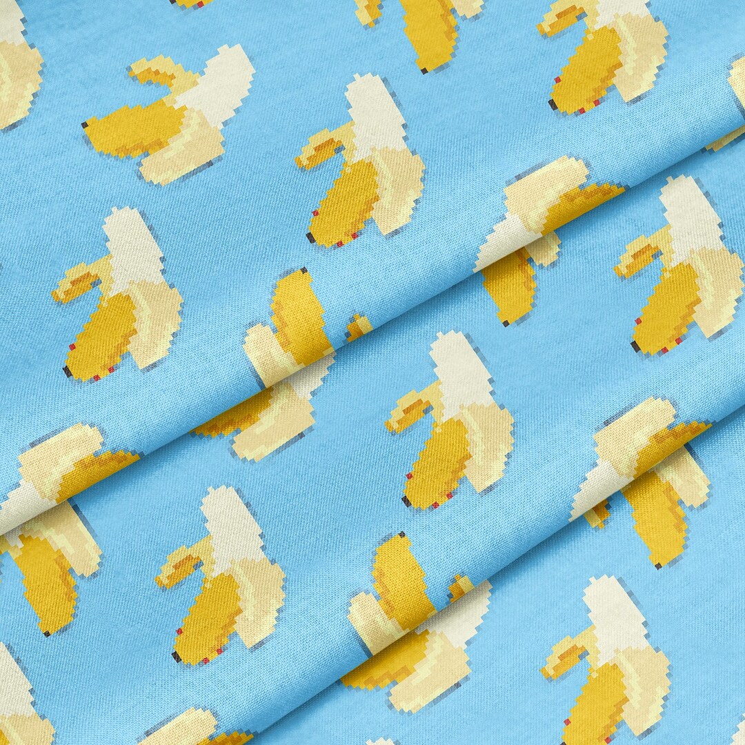 Fabric by the Yard ( Peeled Banana Fruit Print Pattern ) for Sewing ...