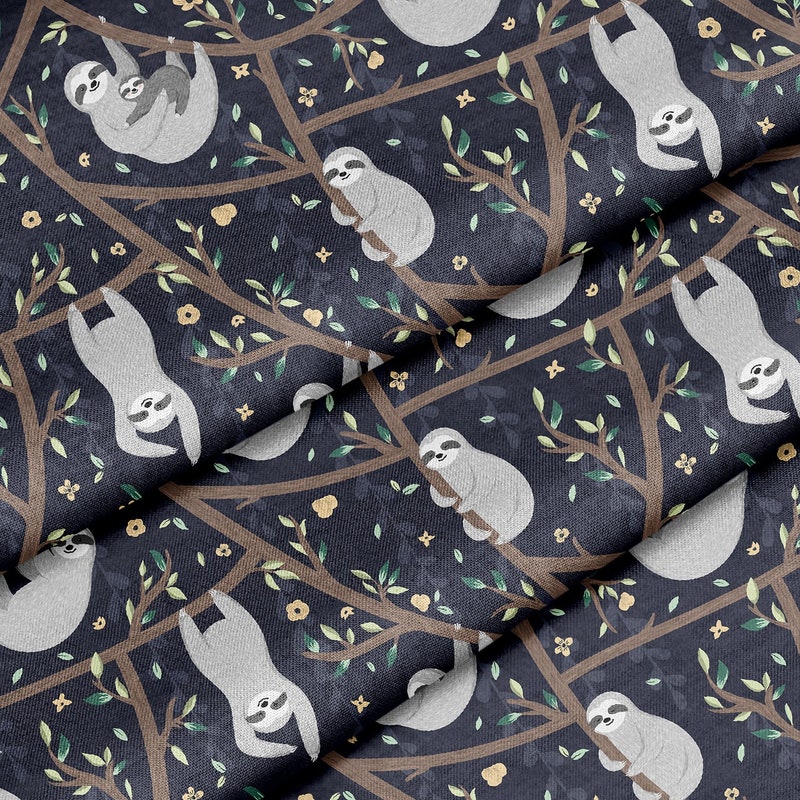Sloth Fabric - Etsy