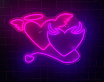 Angel Demon Heart | Etsy