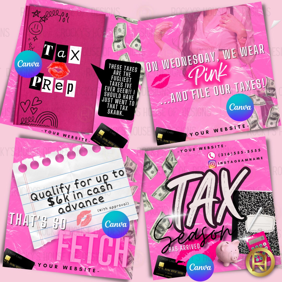 Mean Girls Inspired Tax Prep//canva Tax Prep Services Template, Tax ...