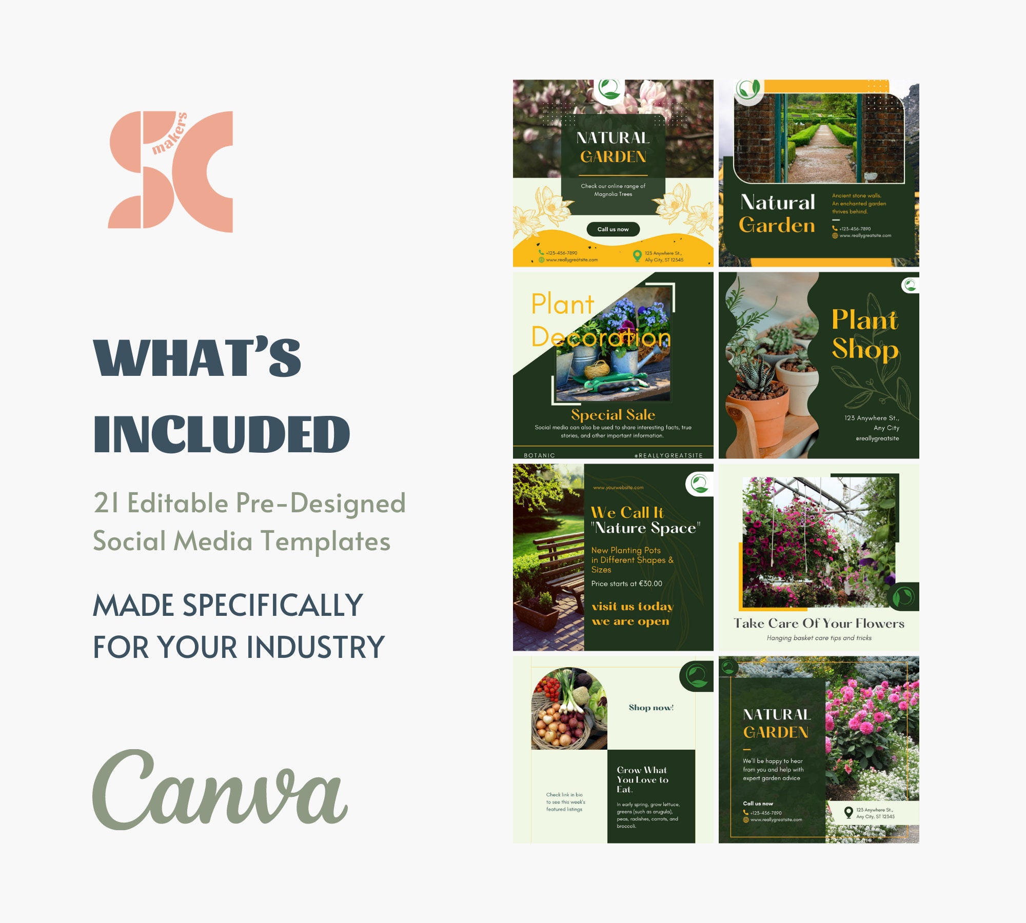 Social Media Canva Templates for Gardens | Garden Centers Instagram ...