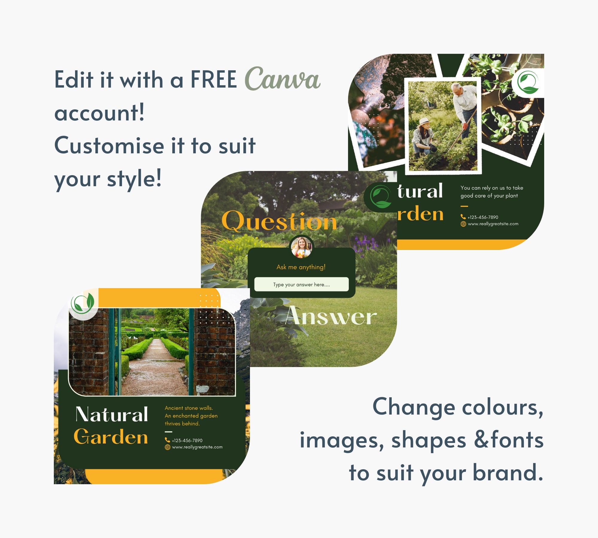 Social Media Canva Templates for Gardens | Garden Centers Instagram ...