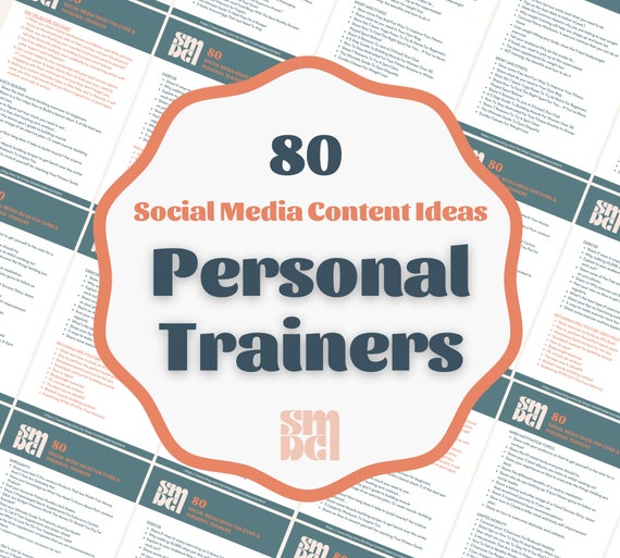 Social Media Post Ideas for Personal Trainers 80 Gym Social | Etsy