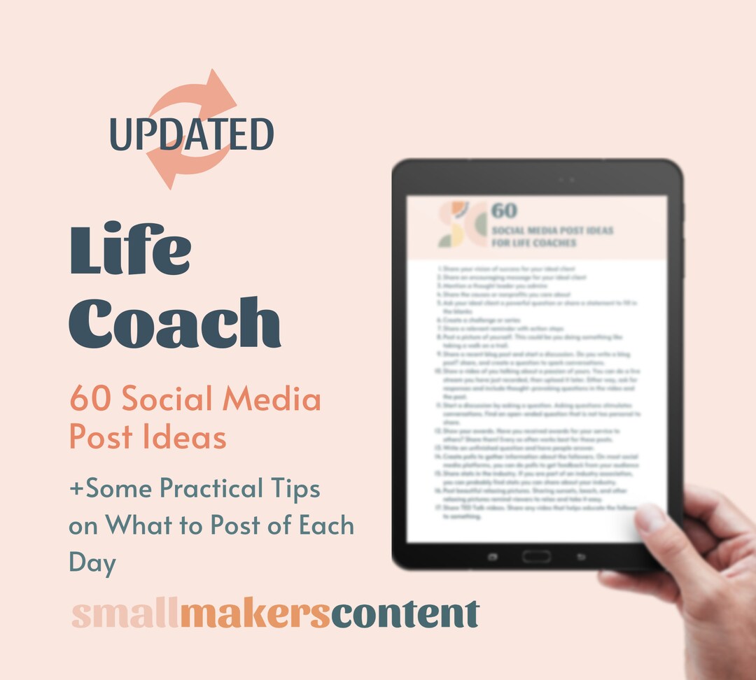 Social Media Post Ideas for Life Coaches Coaching Content Ideas Social ...