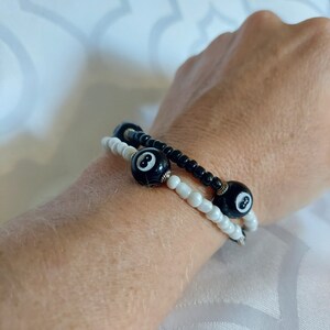 Memory Wire 8 Ball Bracelet, 8 Ball Jewelry, Pool Player Jewelry ...