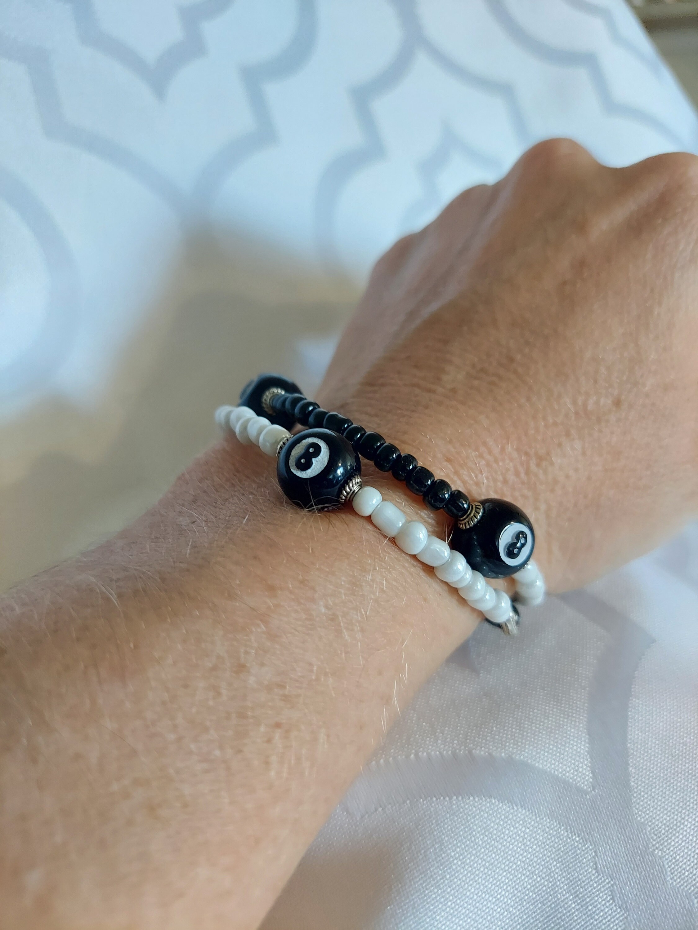 Memory Wire 8 Ball Bracelet, 8 Ball Jewelry, Pool Player Jewelry ...