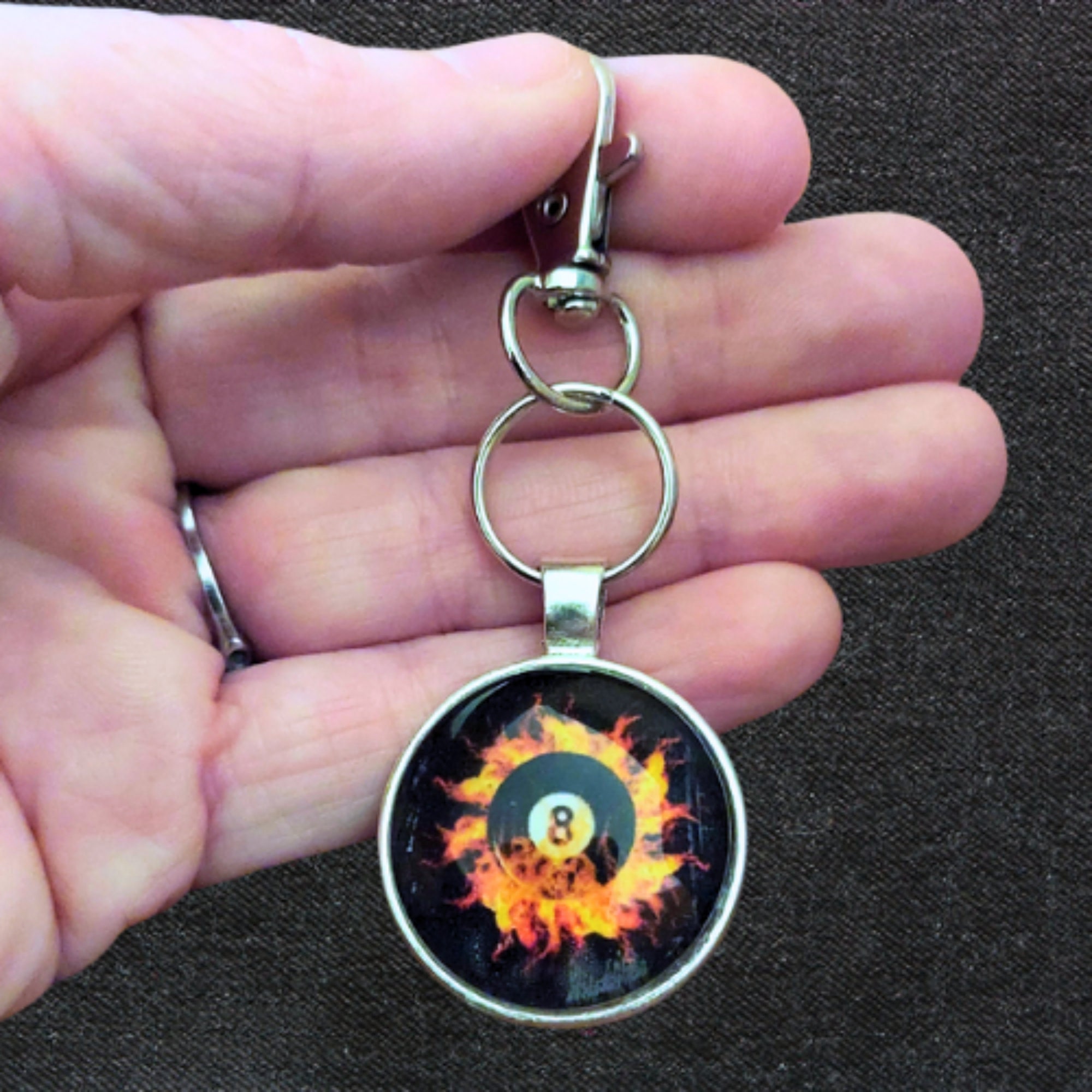 8-ball Keychain, 8-ball Pocket Marker for Pool Players, Pool Player ...