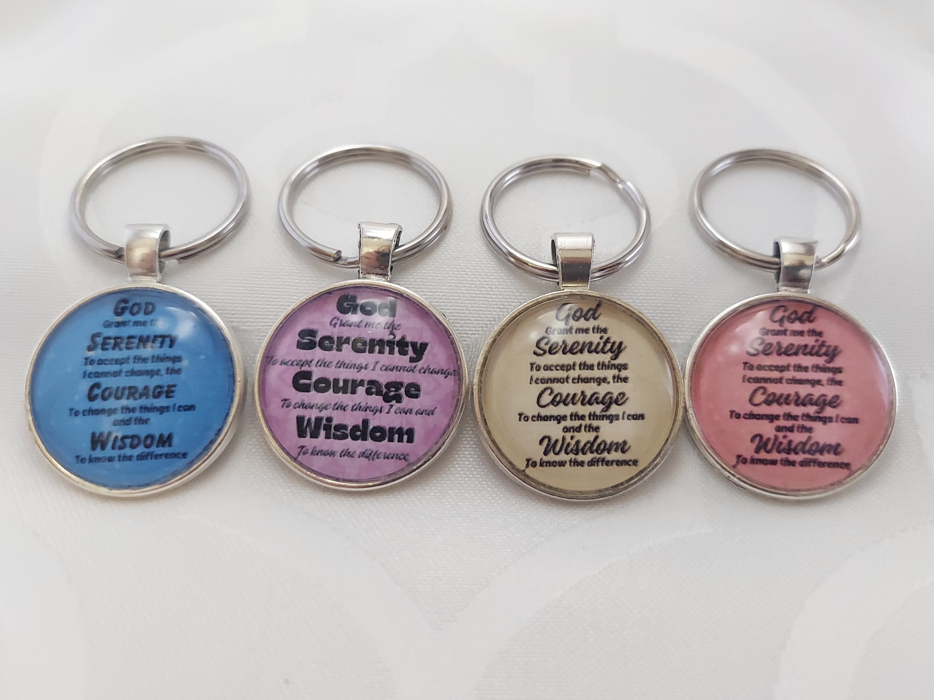 Serenity Prayer Keychain, Serenity Prayer Gift, Recovery Keychain ...