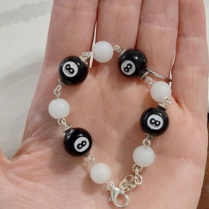 8 Ball Bracelet, Pool Player Jewelry, Billiards Jewelry, Unique Gift ...