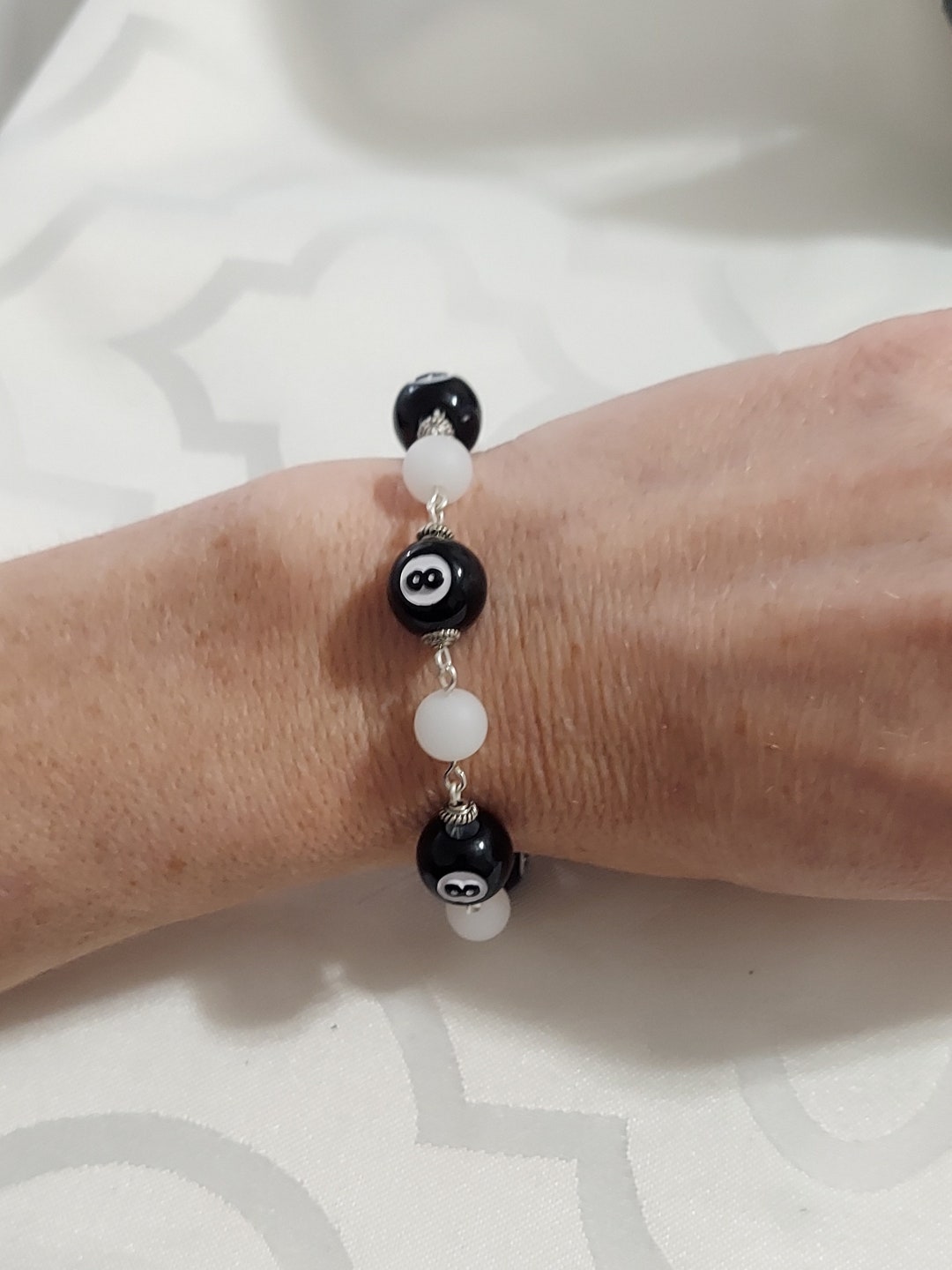 8 Ball Bracelet, Pool Player Jewelry, Billiards Jewelry, Unique Gift ...