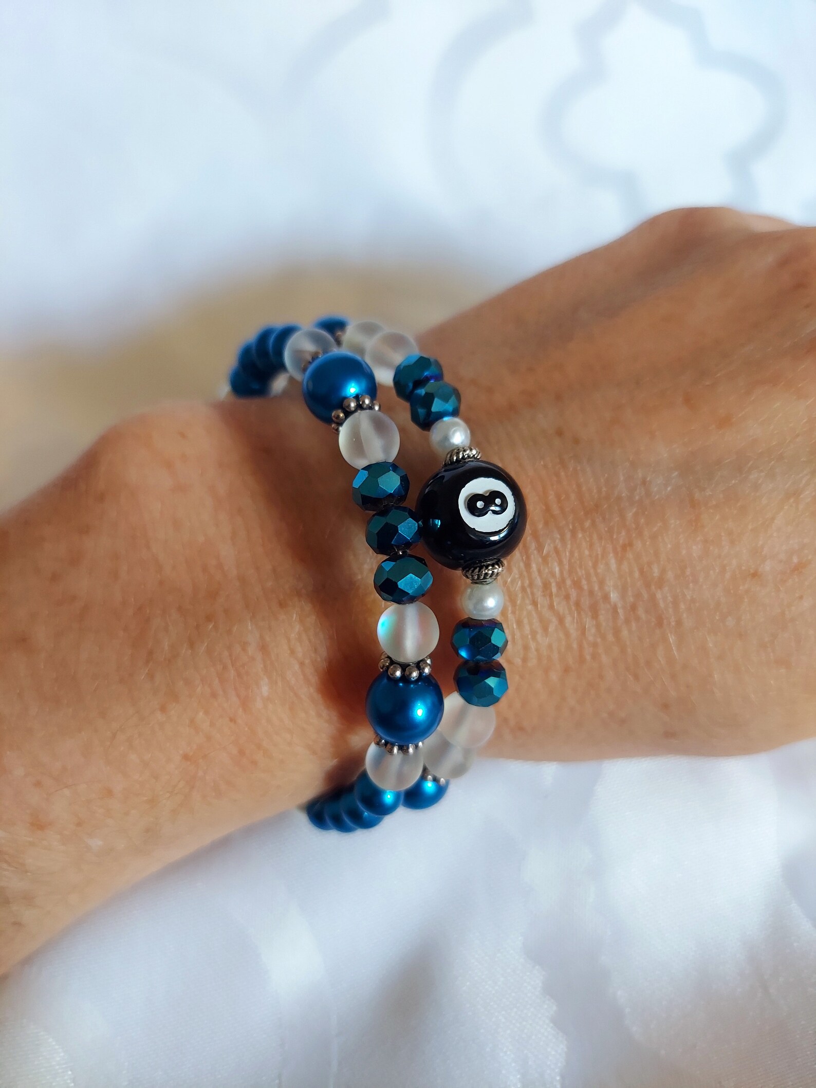 Memory Wire 8 Ball Bracelet, 8 Ball Jewelry, Pool Player Jewelry ...