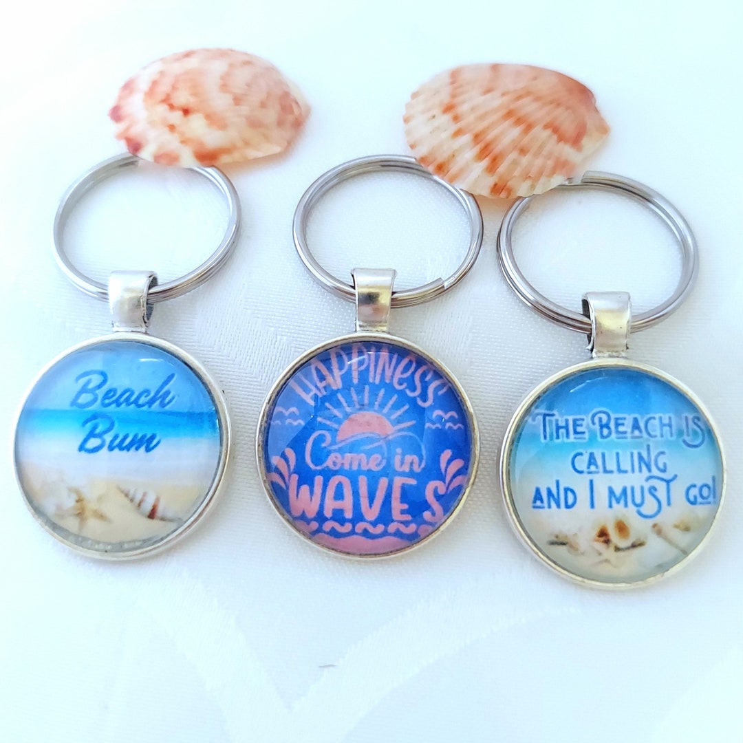 Beachy Keychain, Beach Accessories, Beach Lover Gift for Her, Beach ...