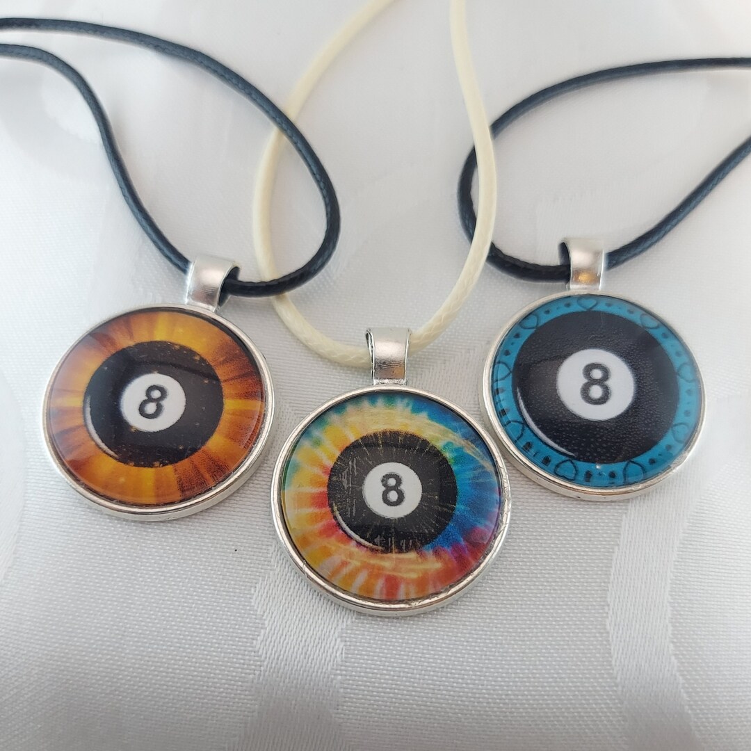 8 Ball Necklace, Pool Player Jewelry, Billiard Jewelry, 8 Ball Jewelry ...