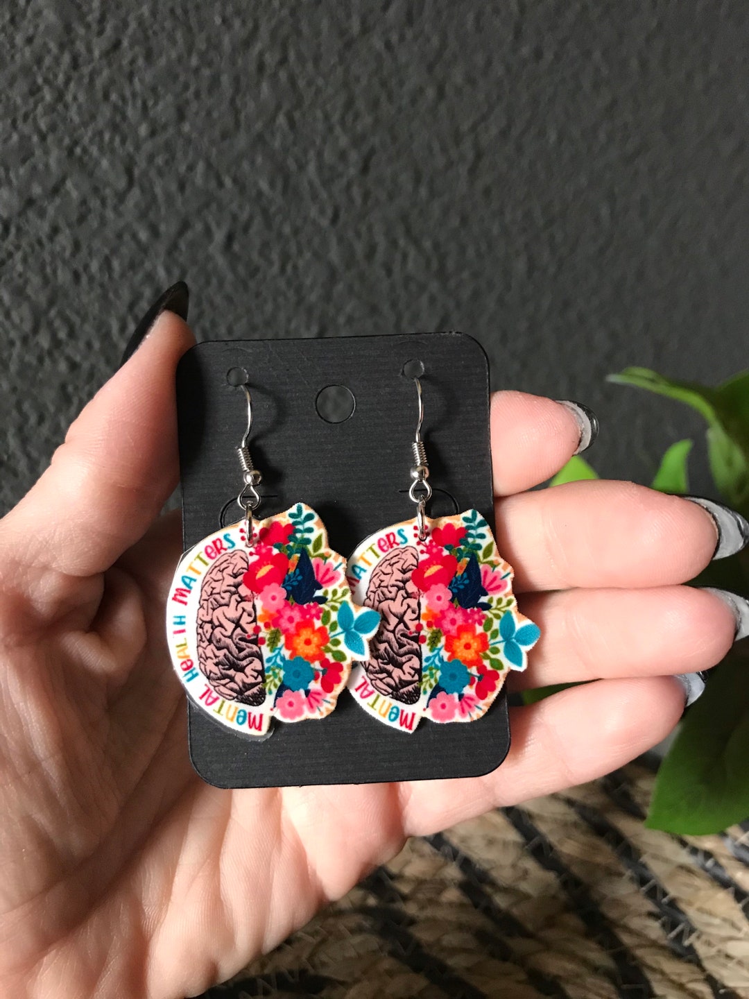Mental Health Earrings Mental Health Matters Counseling Counselor ...