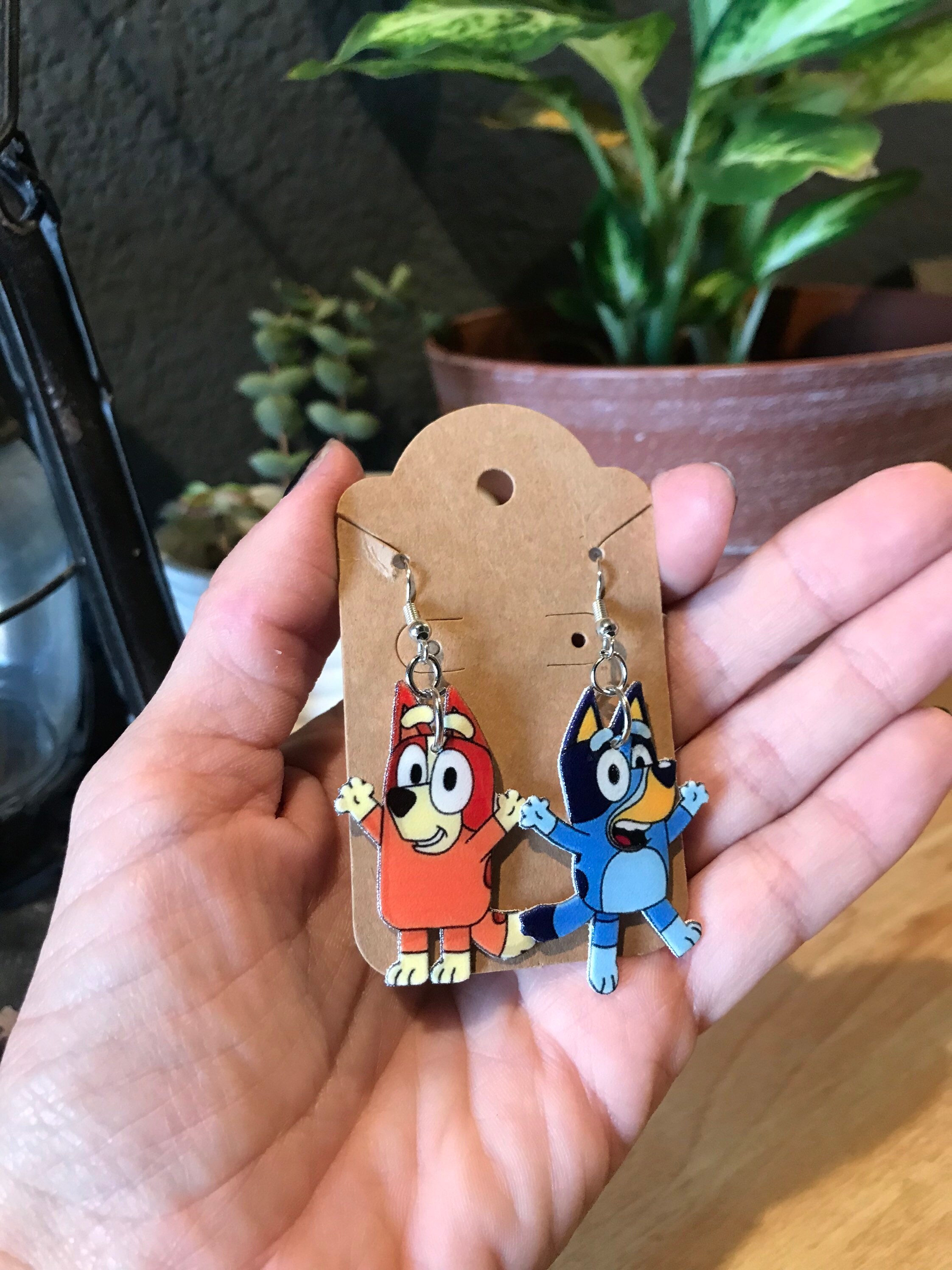 Bluey Earrings Bingo and Bluey Cartoon Earrings - Etsy UK
