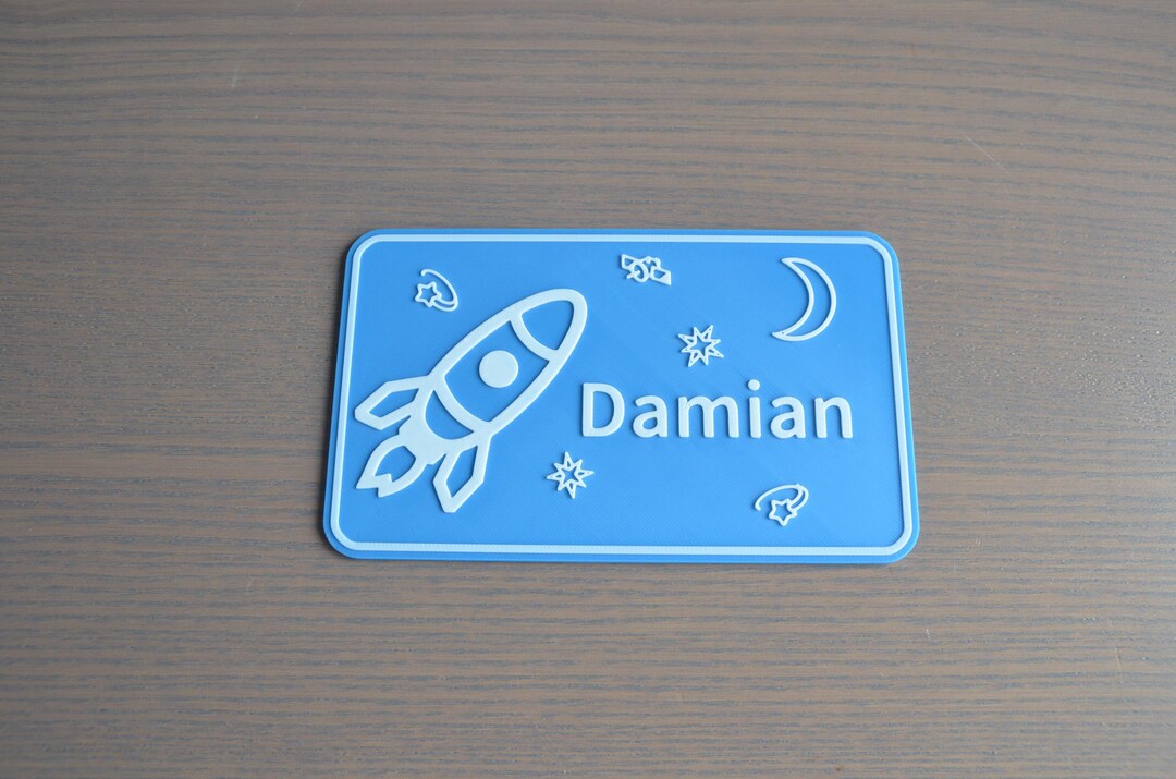 Personalized 3d-printed Rocket Name Sign Custom Colors & Names Perfect ...