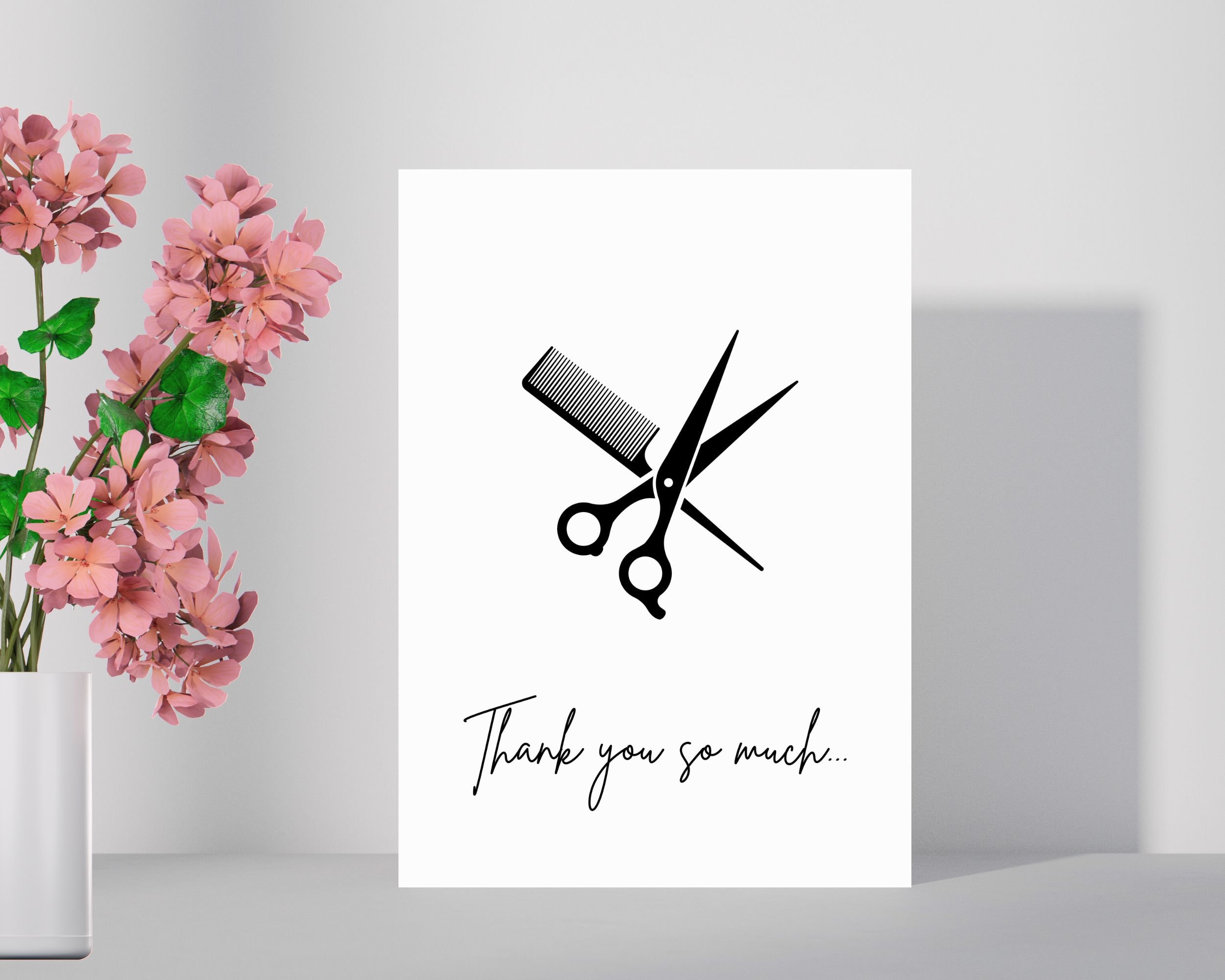 Hairdresser Thank You Card Thank You for Cutting My Hair Thank You for ...