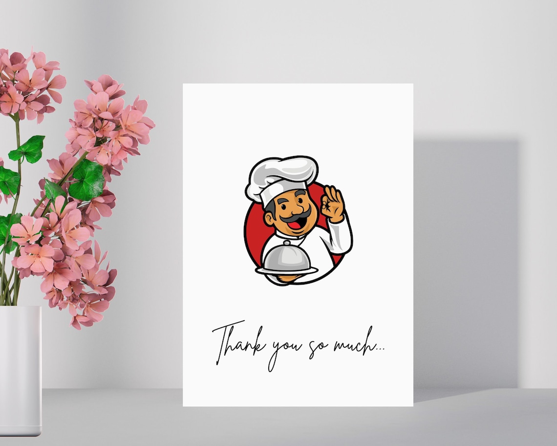 Chef Thank You Card | Thank You for Cooking | Thank You for Being My ...