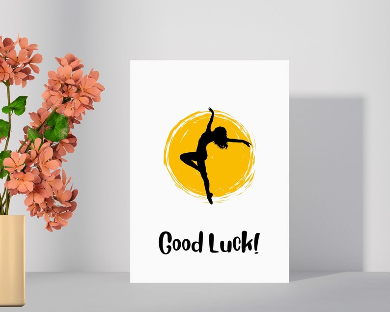 Dancing Good Luck Card | Dancer Good Luck Card | Good Luck With Your ...