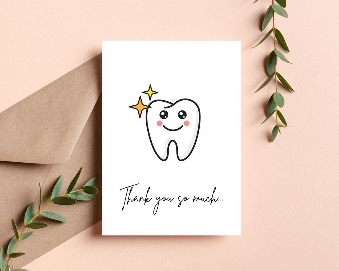 Dentist Thank You Card | Thank You Dentist | Hygienist | Fixing My ...