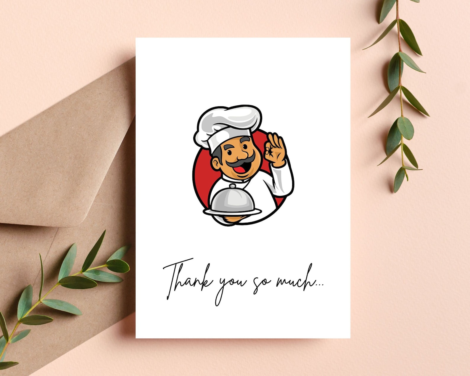 Chef Thank You Card | Thank You for Cooking | Thank You for Being My ...