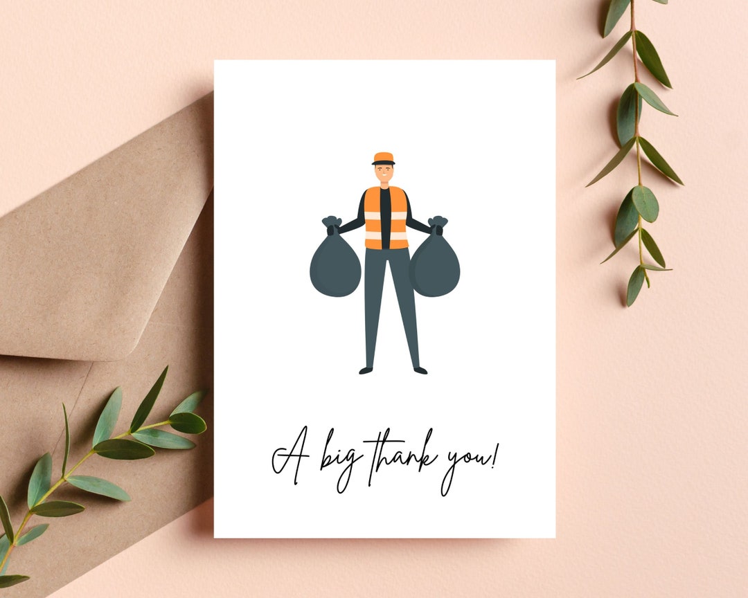 Binman Thank You Card | Dustman Thank You Card | Refuse Collection ...