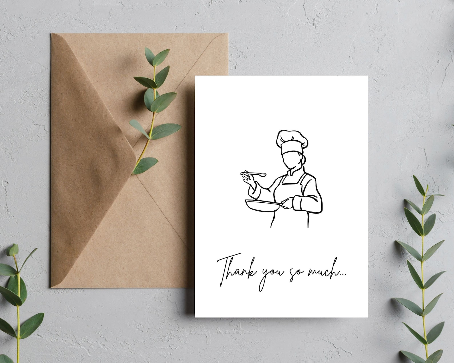 Chef Thank You Card | Thank You for Cooking | Thank You for Being My ...