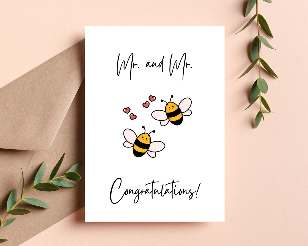 Mr. and Mr. Congratulations Card | His & His | Congratulations Card ...