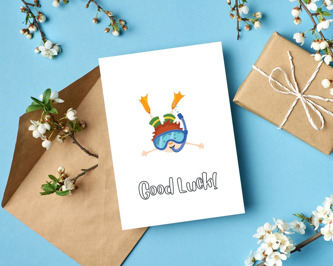 Swimming Good Luck Card Swimming Lessons Good Luck Card First Swim - Etsy