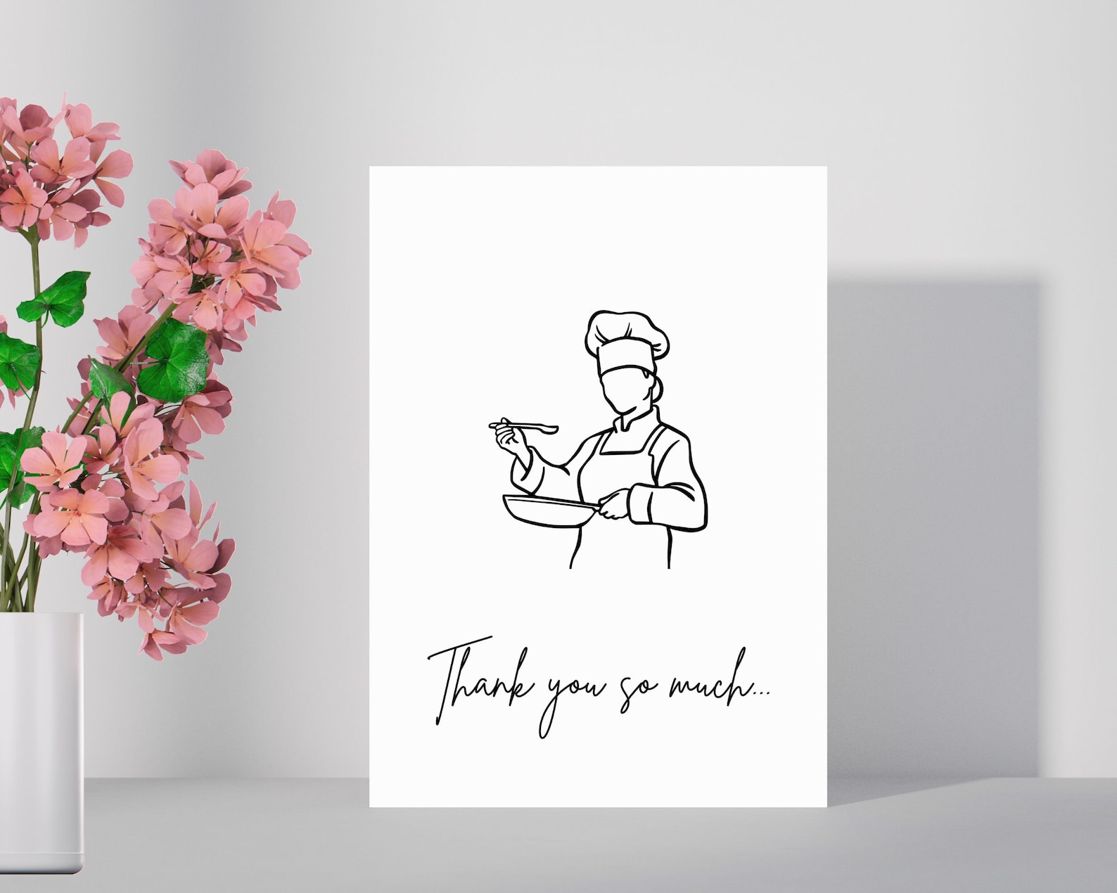 Chef Thank You Card | Thank You for Cooking | Thank You for Being My ...