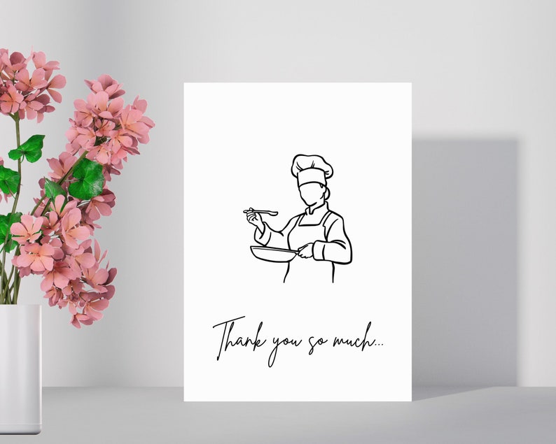 Chef Thank You Card | Thank You for Cooking | Thank You for Being My ...