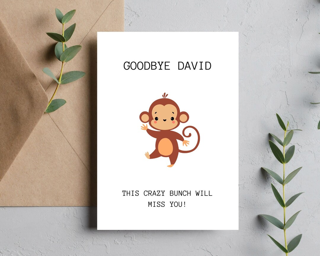 Cute Leaving Card | Goodbye Card | Farewell Card | Personalised - Etsy