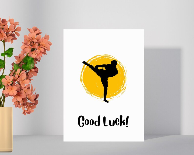 Kickboxing Good Luck Card Kick Boxing Championship Good Luck Card Good ...