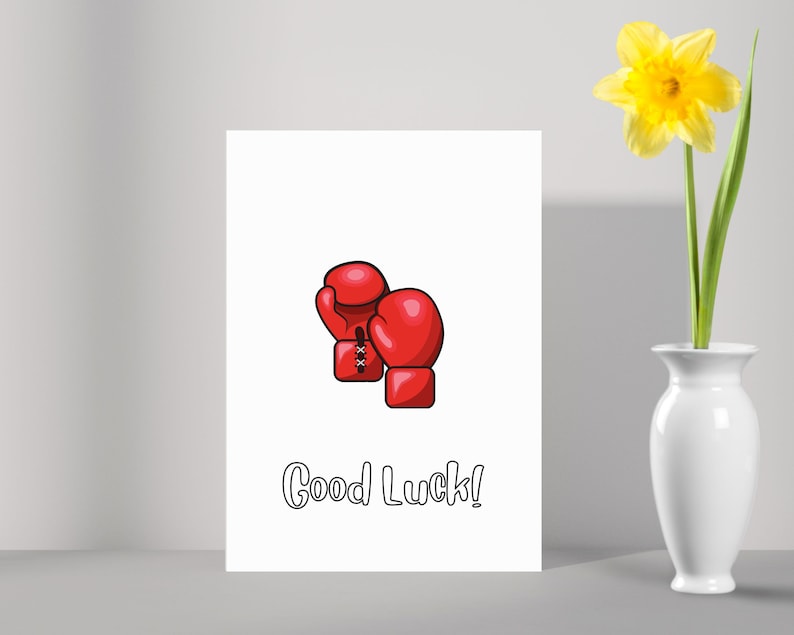 Boxing Good Luck Card | Boxing Championship Good Luck Card | Good Luck ...