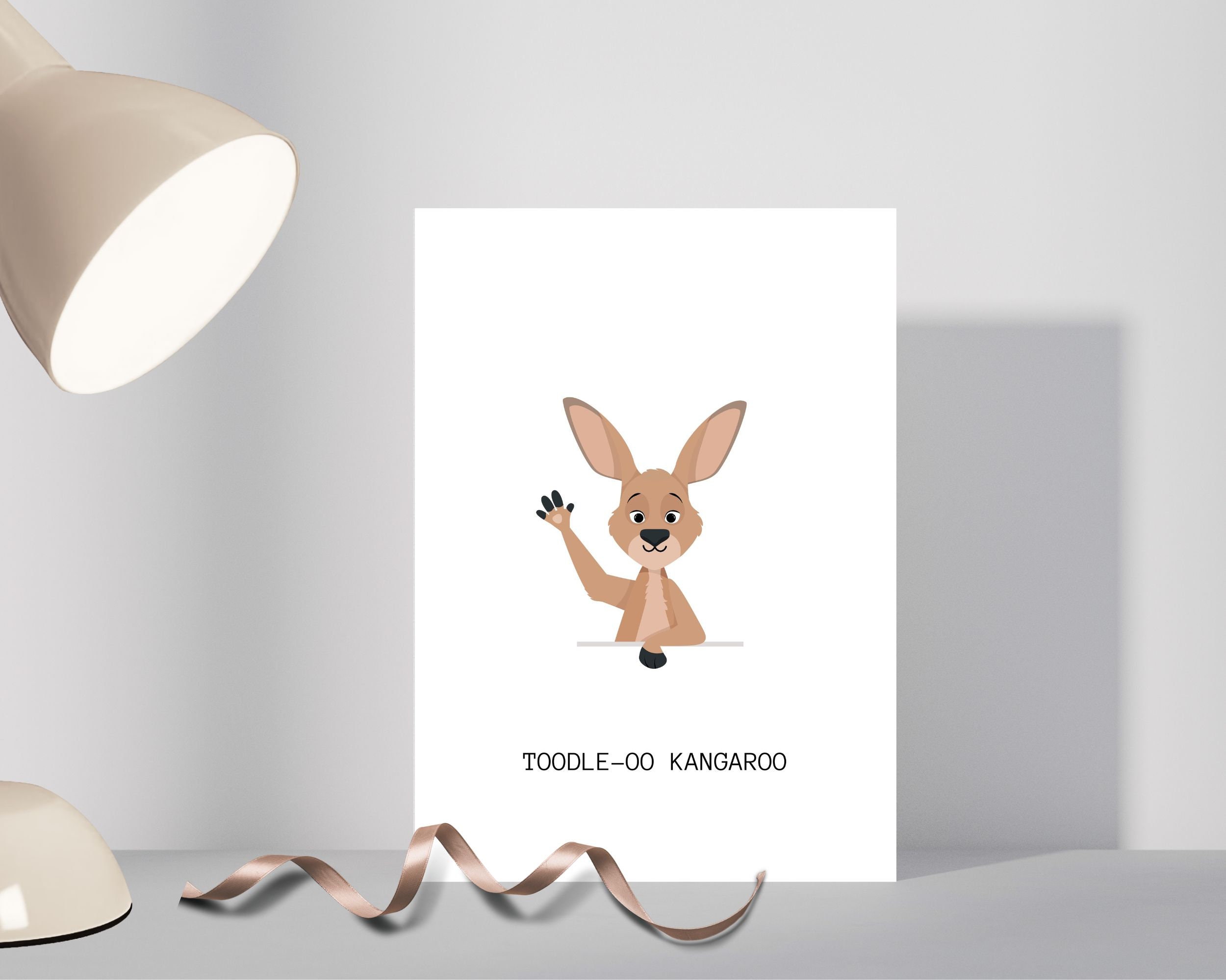 Cute Leaving Card | Goodbye Card | Farewell Card | Toodle-oo Kangaroo ...