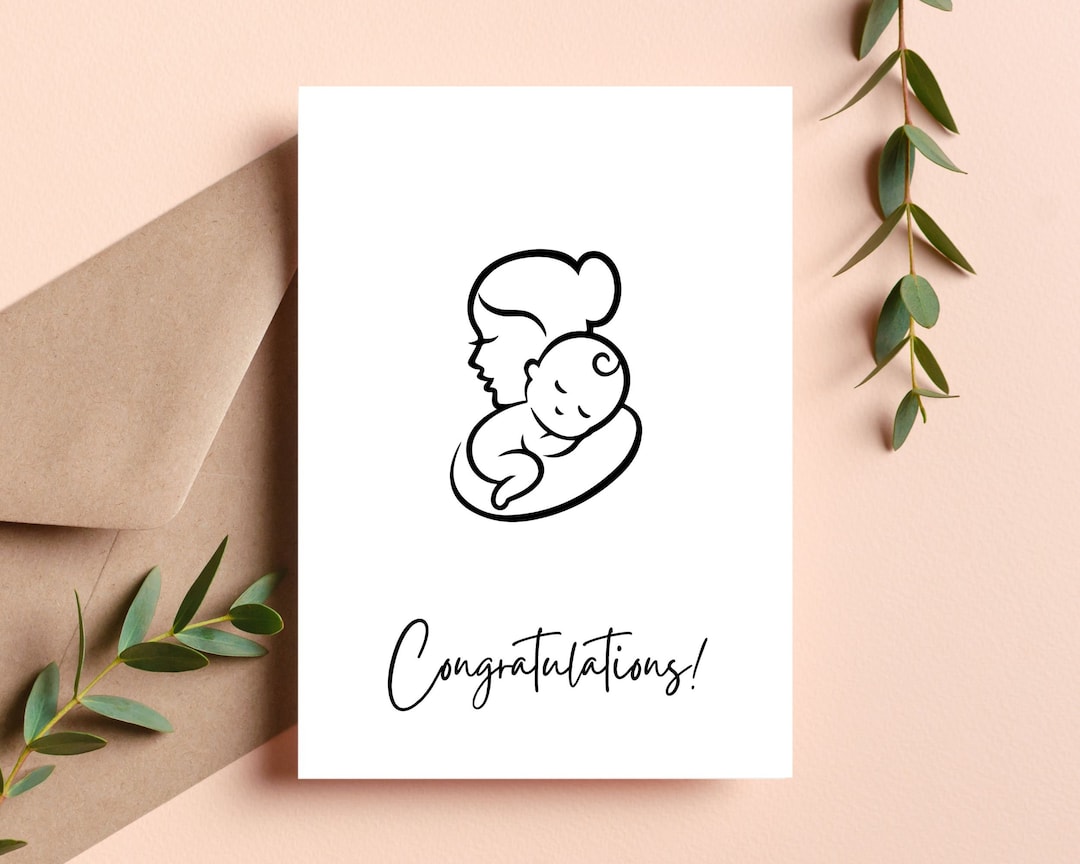 Baby Congratulations Card | New Baby Congratulations Card | New Mum ...
