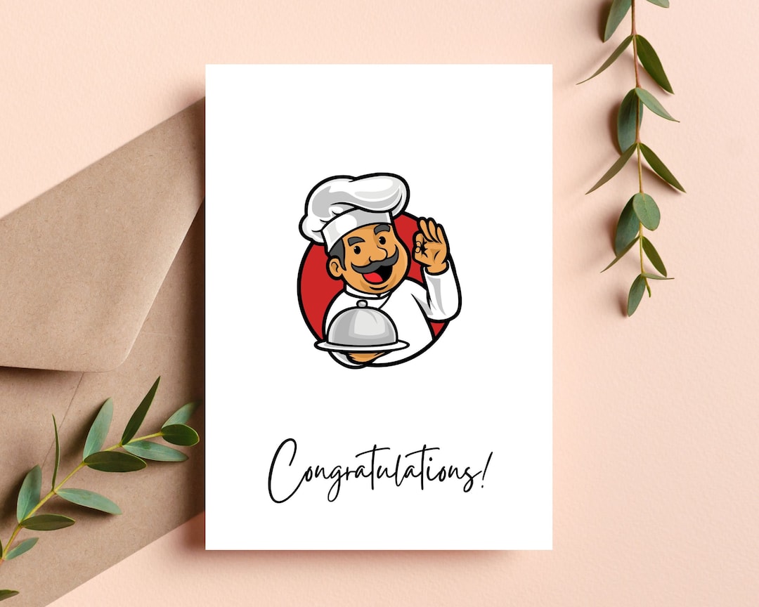 Chef Congratulations Card | Cooking Congratulations Card | New Job ...