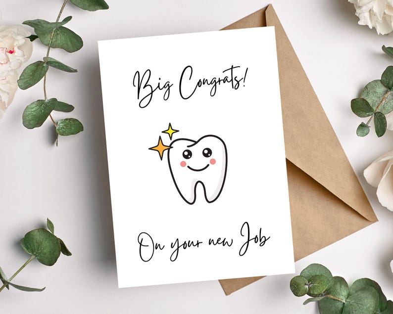 Dentist New Job Card | New Job Card for Dentist | Hygienist | Tooth ...