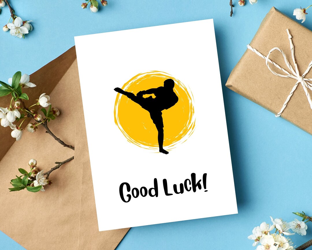 Kickboxing Good Luck Card | Kick Boxing Championship Good Luck Card ...