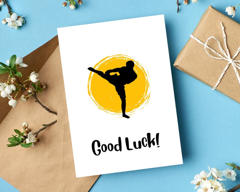 Kickboxing Good Luck Card | Kick Boxing Championship Good Luck Card ...