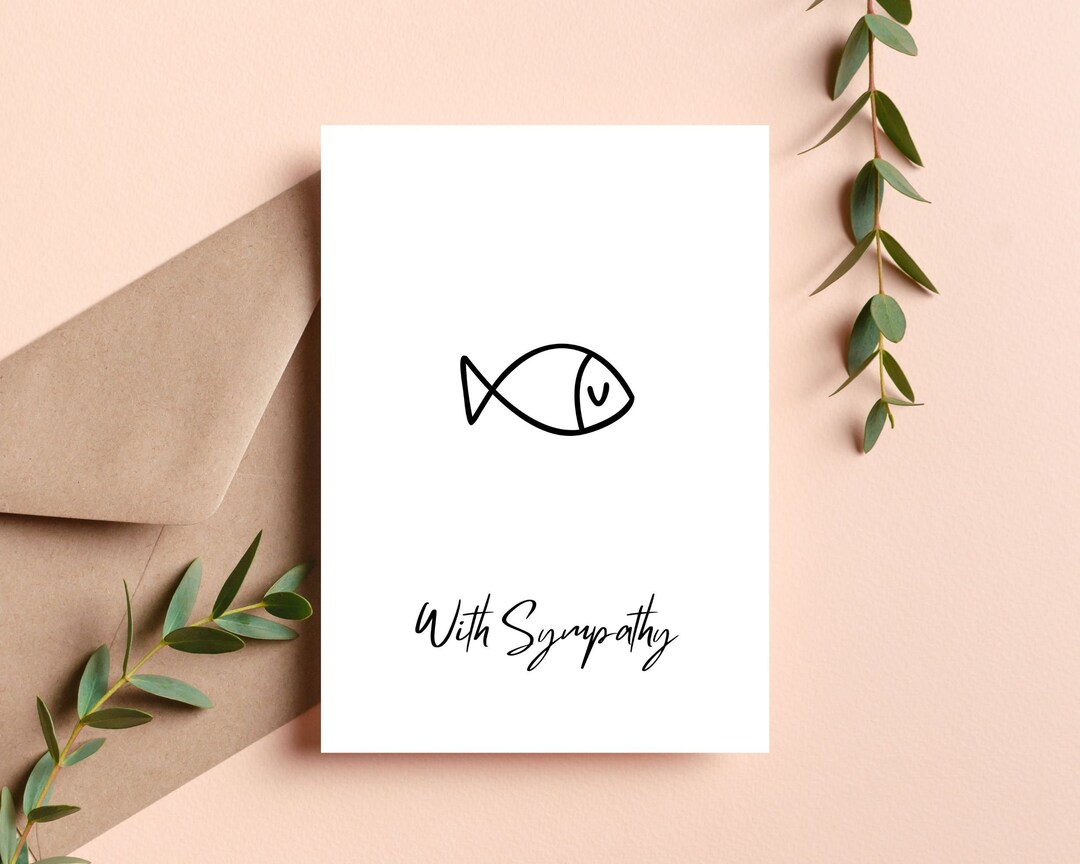 Pet Sympathy Card | Fish Sympathy Card | Condolence Card - Etsy