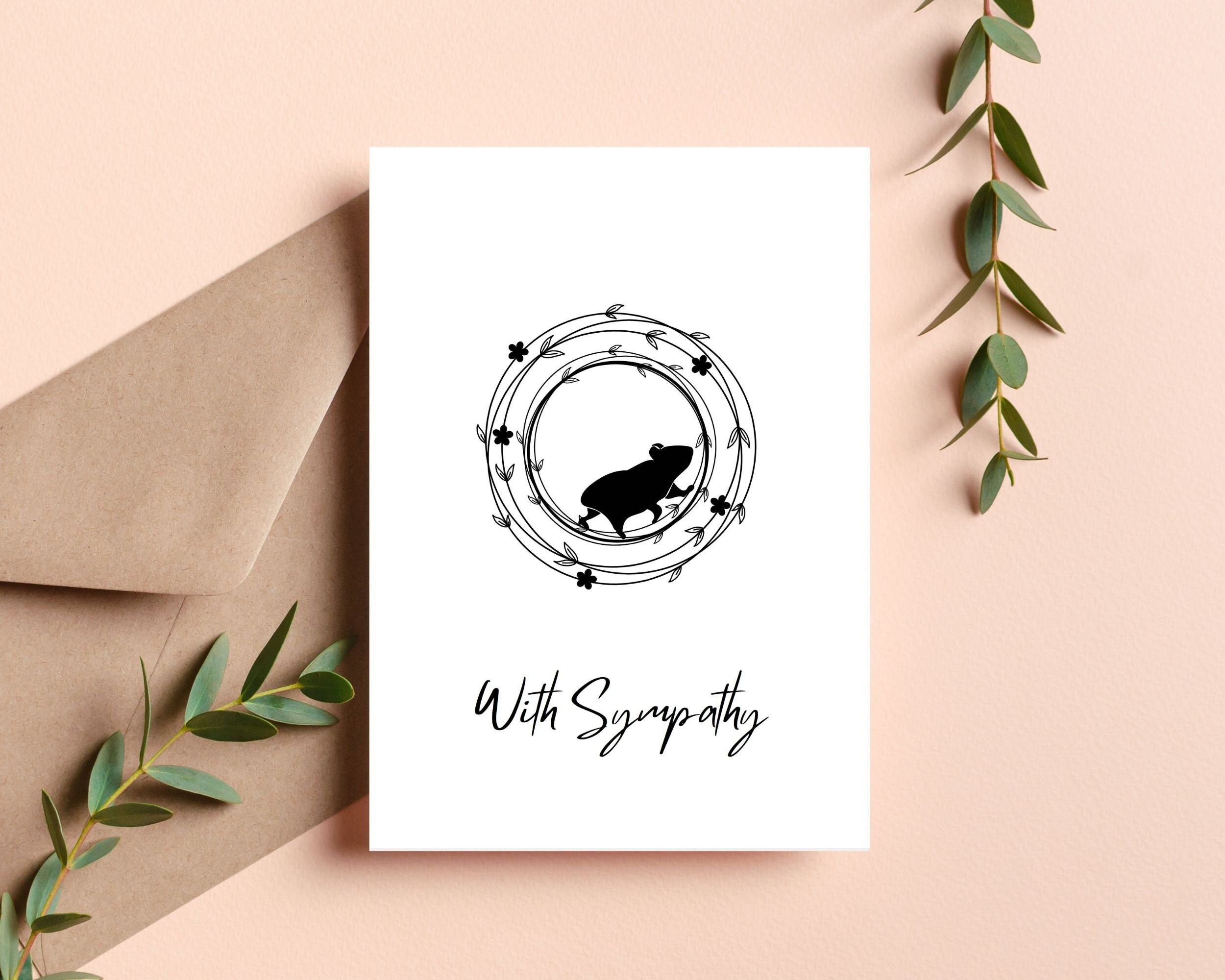 Pet Sympathy Card | Hamster Sympathy Card | Guinea Pig Sympathy Card ...